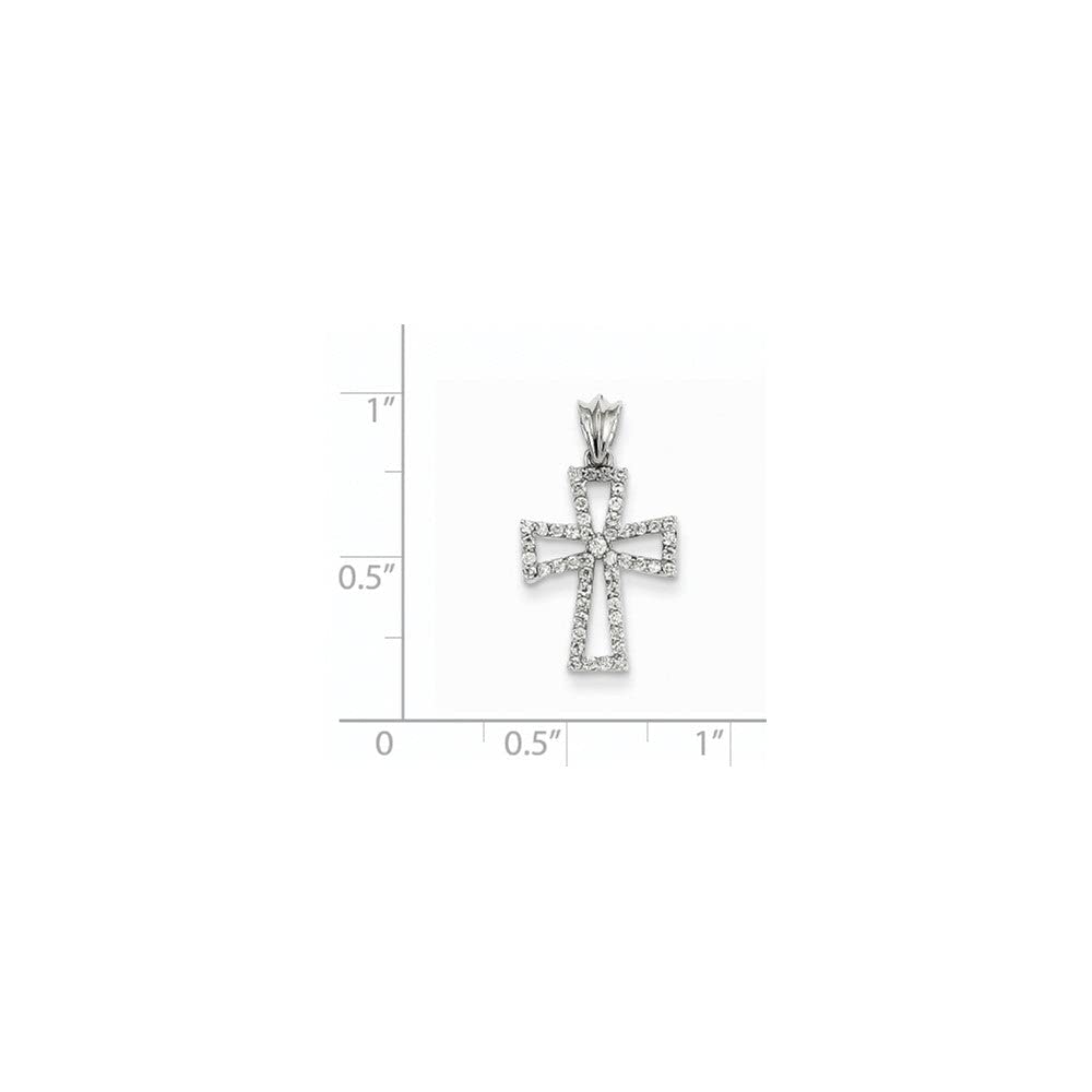 14k White Gold Diamond Cross Pendant GLD-AZ-XP3342AA