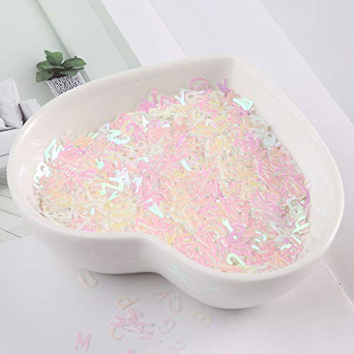 Alphabet Holographic Laser 26 English Letters Mixed Chunky Glitter for DIY Epoxy Resin Crafts Festival Letters Sequins