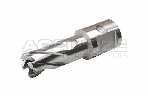 Accusize Industrial Tools 9/16'' Cutting Diameter with 1'' Cutting Depth, H.S.S. Annular Cutter with Nitto One Touch Shank, CBN Ground, 1190-2014