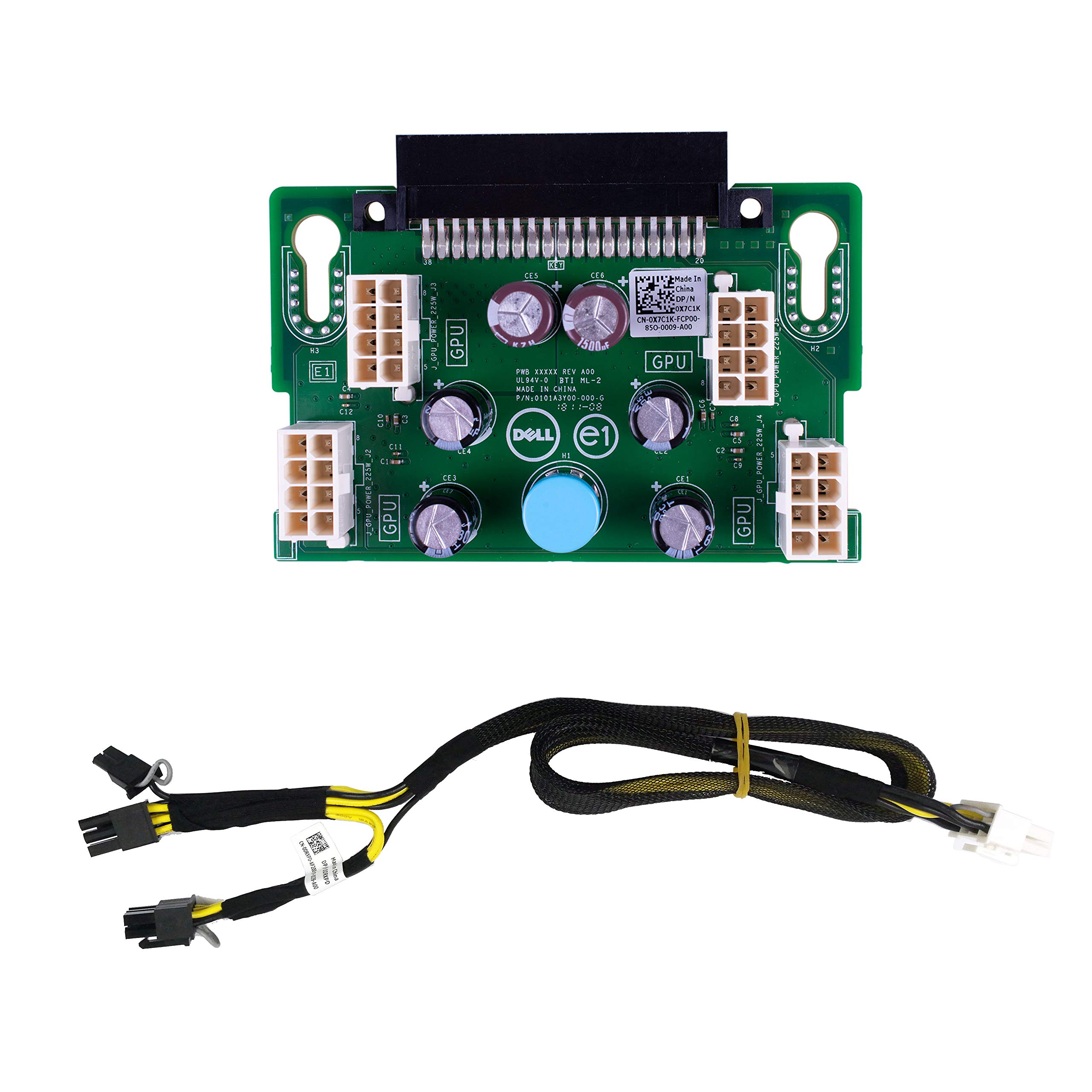 BestPartsCom, New GPU Power Supply Expansion Board & Cable Compatible with Dell Poweredge T630 T640 Server X7C1K DRXPD