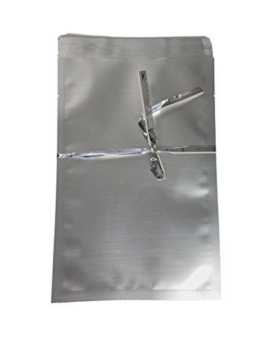 7.5 Mil Mylar Bags/Pouches - Multiple Sizes Genuine Aluminum Foil-Lined Bag for Long Term Food, Grain, Rice, Baking, Storage Container (50) (8"x12")