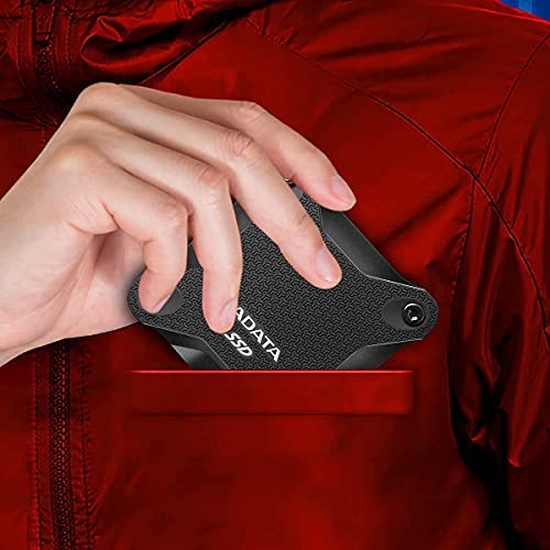 ADATA SD600Q 480GB Ultra-Speed Portable Durable External SSD - Up to 440MB/s - 3D NAND USB3.2 Black (ASD600Q-480GU31-CBK)