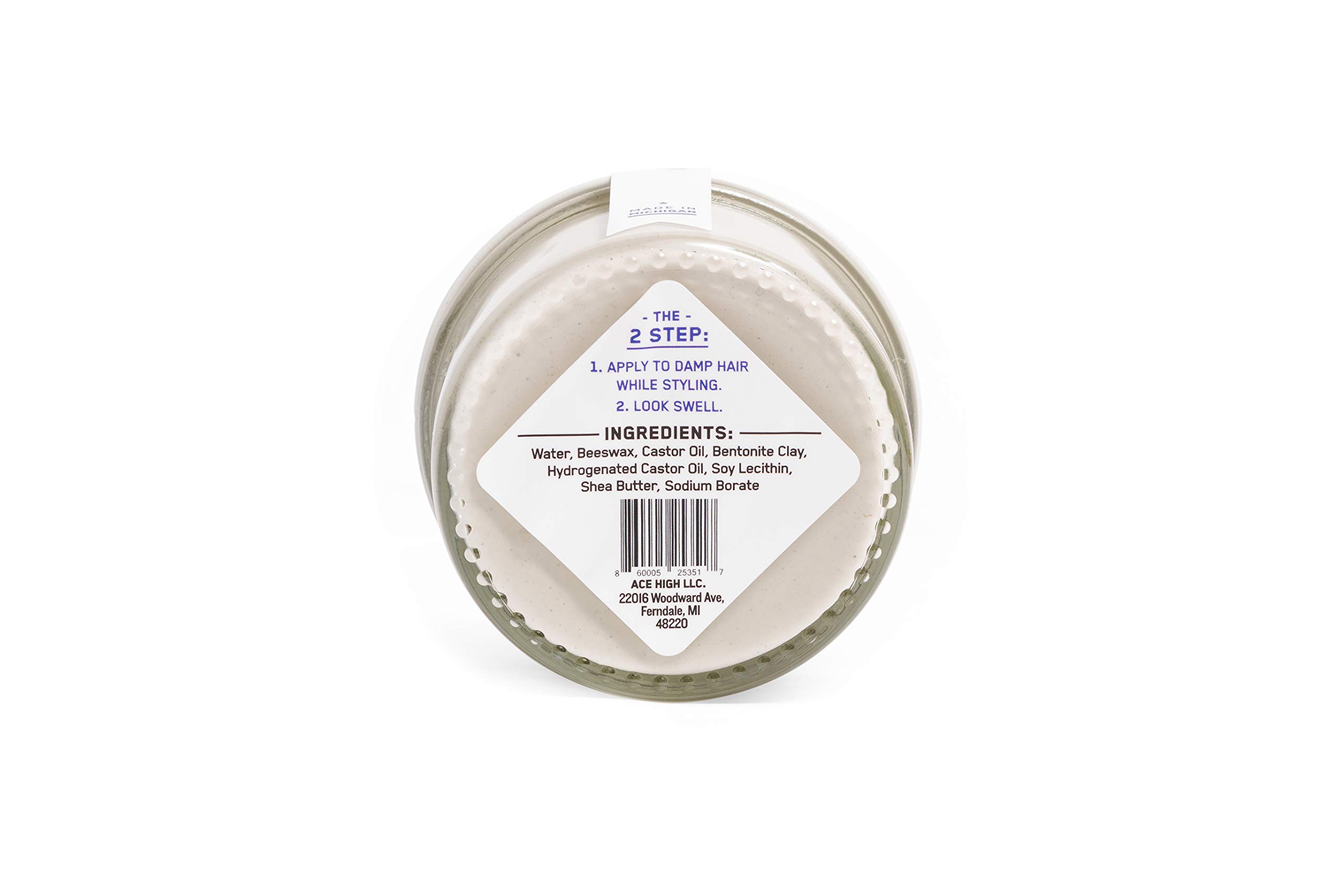 ace high Unscented Hair Clay, Strong Hold, Satin to Matte Finish, Adds Texture and Thickness, 4oz