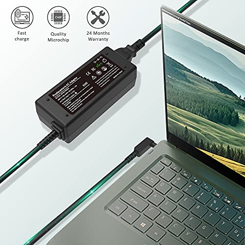 19V 3.42A 65W 45W AC Charger Replacement Acer Aspire 5 A515 R5 Chromebook 11 13 14 15 C720 CB3-532 CB5 Spin SP111 Swift SF315 TravelMate Spin B118 Spin SP513 Power Cord(Two Connectors Included)