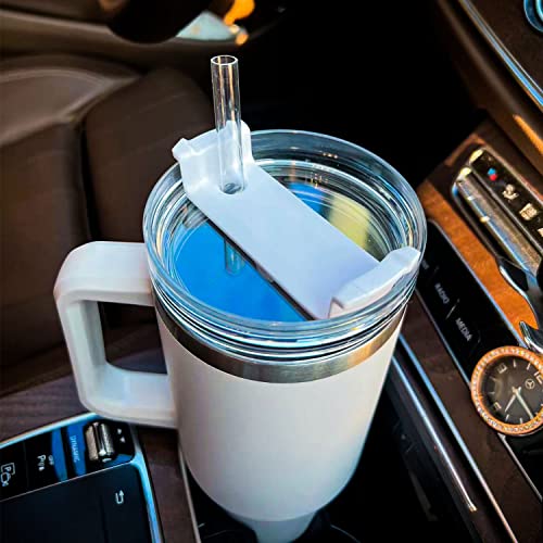 40 OZ Tumbler Lid Compatible for Stanley, Spill Proof Splash Resistant Tumbler Covers Fit for Stanley and More Coffee Mugs 2 pack (40 OZ, Green)