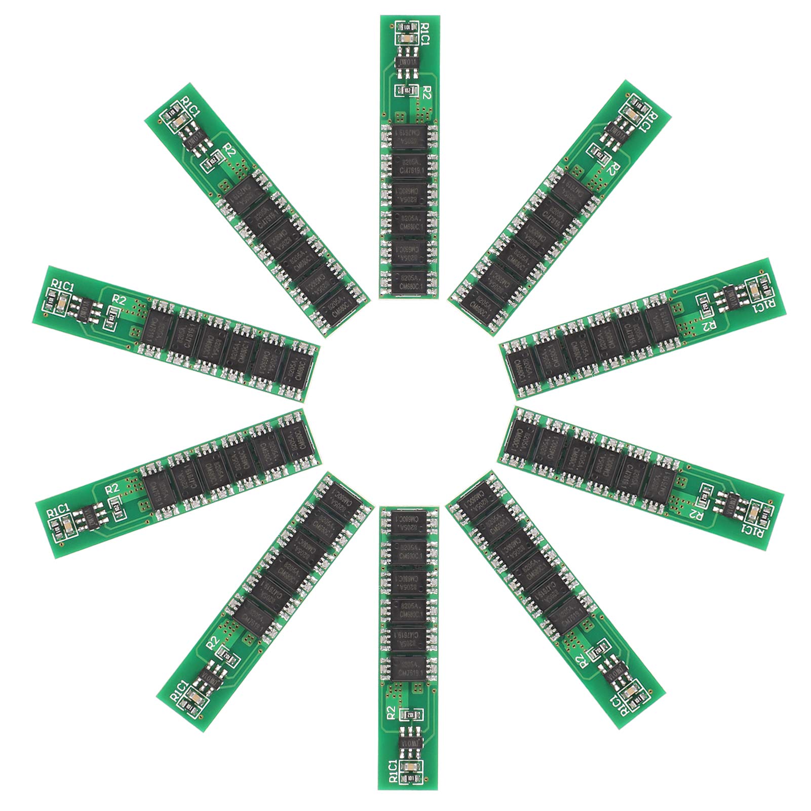 ACEIRMC 1S 3.7V 10A 6MOS 18650 Charger PCB BMS Protection Board for 18650 Li-ion Lithium LiPo Battery Cell (10pcs)