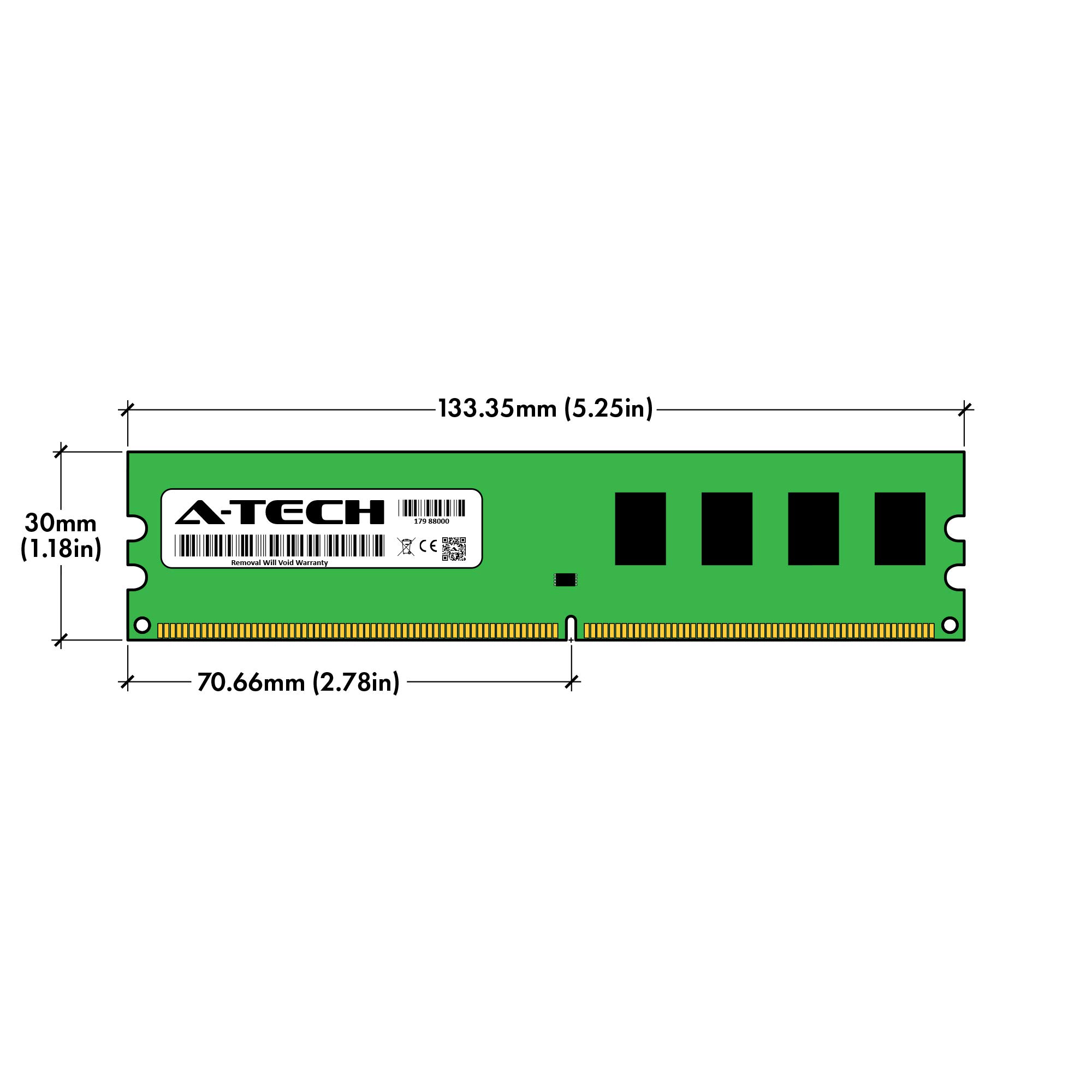 A-Tech 4GB (2x2GB) DDR2 800MHz UDIMM PC2-6400 CL6 1.8V DIMM Non-ECC Unbuffered Desktop RAM Memory Modules