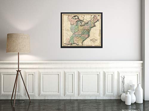 1818 Map| United States of America| United States Map Size: 20 inches x 24 inches |Fit
