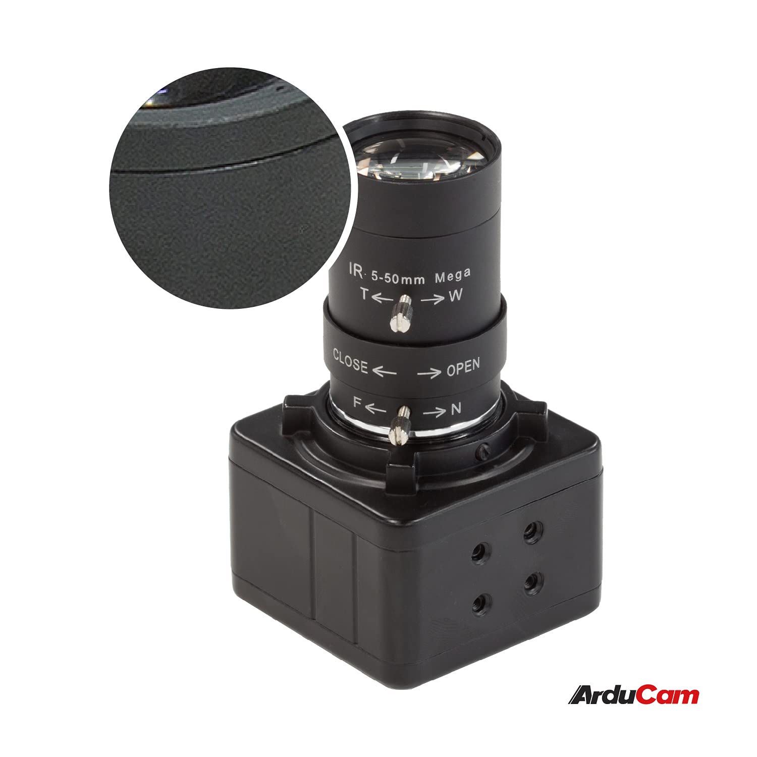 Arducam 5-50mm Varifocal Lens USB Camera, 1080P@30fps HDR Webcam with 1/2.7" HD CMOS AR0230 Sensor for Computer, Laptop, Desktop