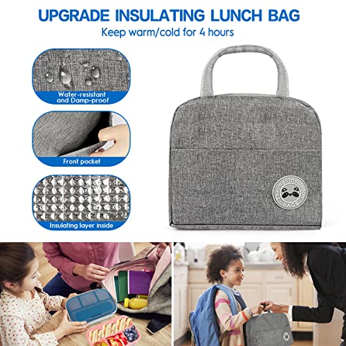 27Pcs Bento Box Kids,XIANKE Lunch Box Kit,1300ML Container for Kids/Adult/Toddler,Durable Leak-proof 4 Compartments Box with Spoon Fork Bag Accessories,Microwave Dishwasher Freezer Safe,BPA-Fre