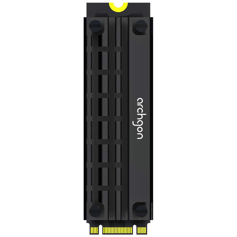 Archgon HS-1110 SSD Heatsink Cooler for PCIe NVMe M.2 2280 SSD for Workstation Server Rugged Computer IPC Industrial Computer Gaming PC Use (Black)