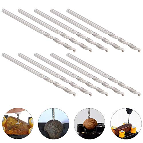 10Pcs High Speed Steel Cobalt Drill Bit Set, 1.75mm/0.07in Twist Drill Bit Small Straight Shank Pearl Drilling Machine Tools, for Pearl Beads Punching, Jewelry Processing