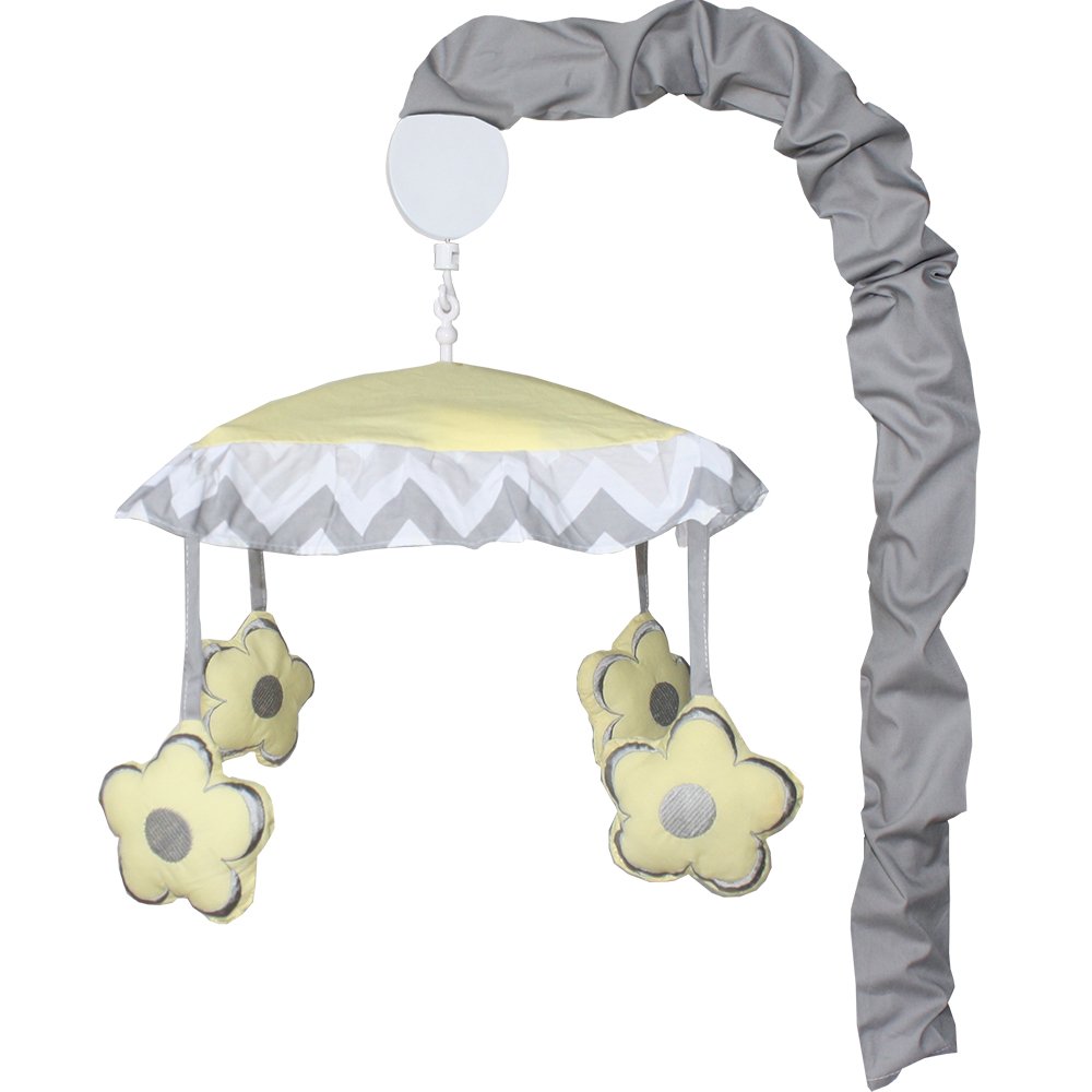BabyFad Elephant Yellow Chevron 9 Piece Baby Crib Bedding Set 100% Cotton