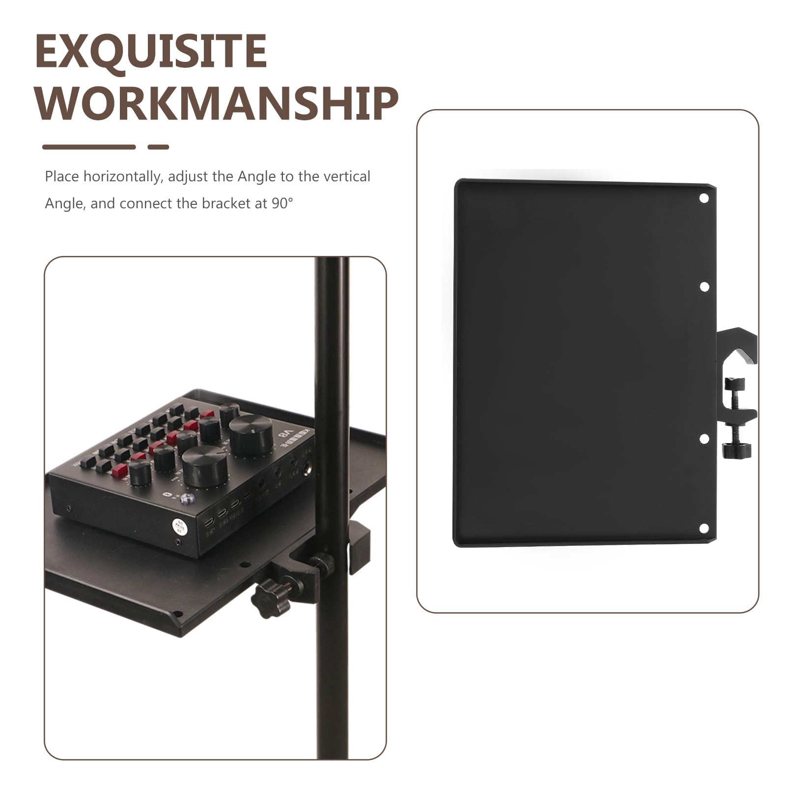 2pcs Universal Sound Storage Tray Live Broadcast Microphone Mic Rack Stand