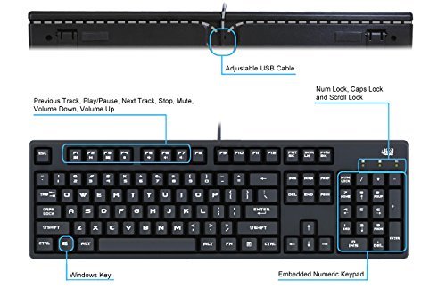 Adesso AKB-635UB- Easy Touch 635 - Full Size Mechanical Gaming Keyboard