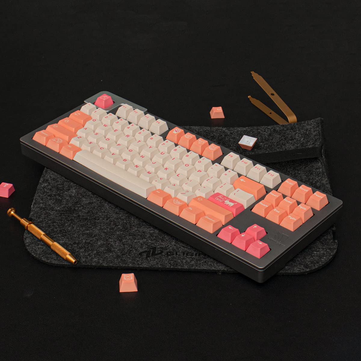 136 Keys PBT Keycaps Dye Sub Cherry Profile Keycaps Fit for 60% 65% 95% Cherry Mx Switches Mechanical Keyboard