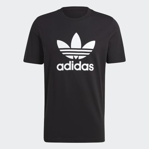 adidas Originals unisex baby Trefoil Tee Shirt, Black/White, 18 Months US