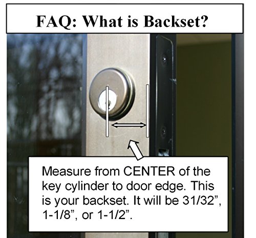 ADM Rite Style Storefront Door Mortise Lock Deadbolt & Cylinder Combo, in Duronotic (1-1/8" Backset)