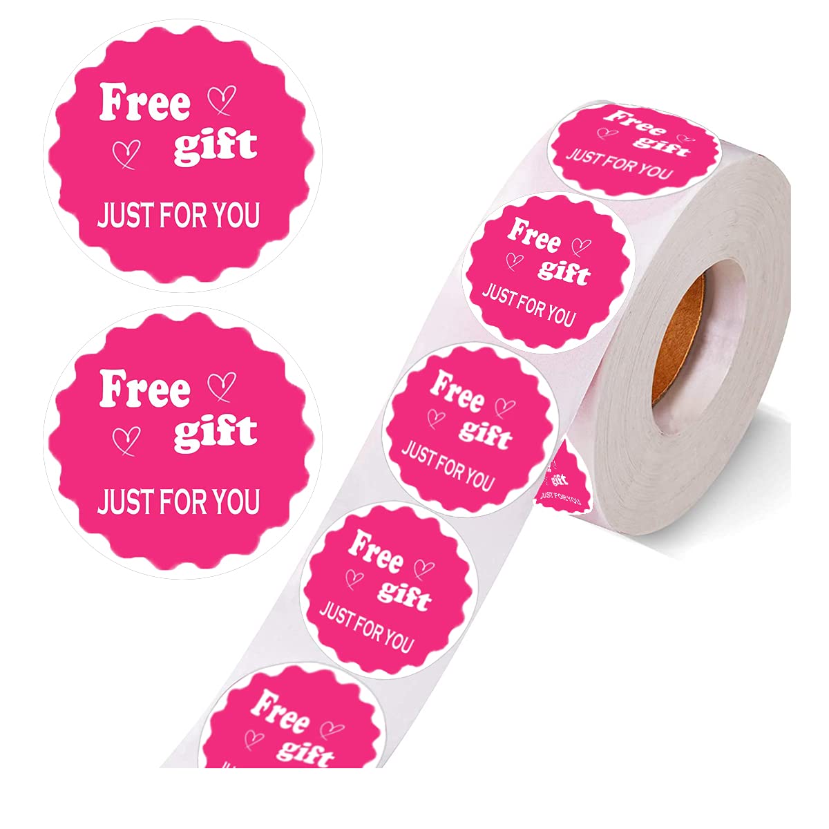 YOUOK Mail Just for You Stickers,1.5 Inch Round Pink Customer Appreciation Thank You Sticker Labels for Small Businesses,Mailing Envelopes,Small Shop,Packaging(500PcsRoll)