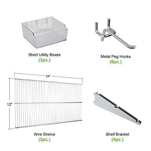 Allspace 38 Pcs Multi-Purpose Utility Wall Organizer Set, Home, Garage, Office