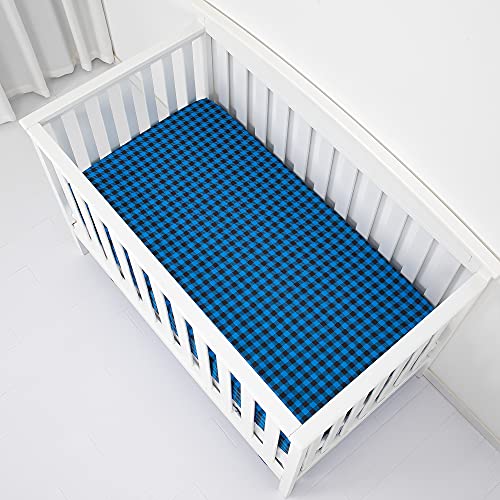 KIDDOS 3-Piece Baby Crib Bedding Set for Boys| Luxury Microfiber |Baby Crib Bedding Sets Include Comforter, Crib Sheet and Bed Skirt | (Wild Blue)