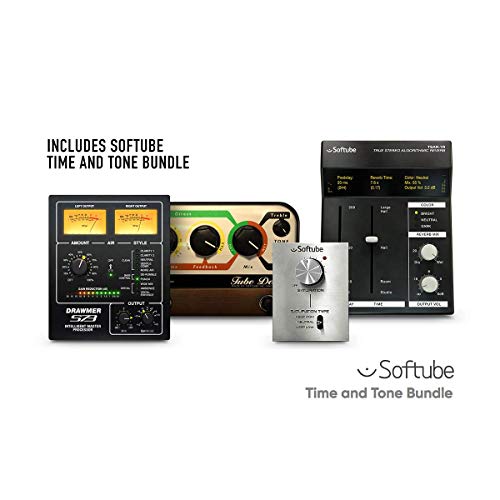 Focusrite Scarlett 2i2 2x2 USB Audio Interface Full Studio Bundle with Creative Music Production Software Kit and CR4-X Pair Studio Monitors and 1/4” Instrument Cables