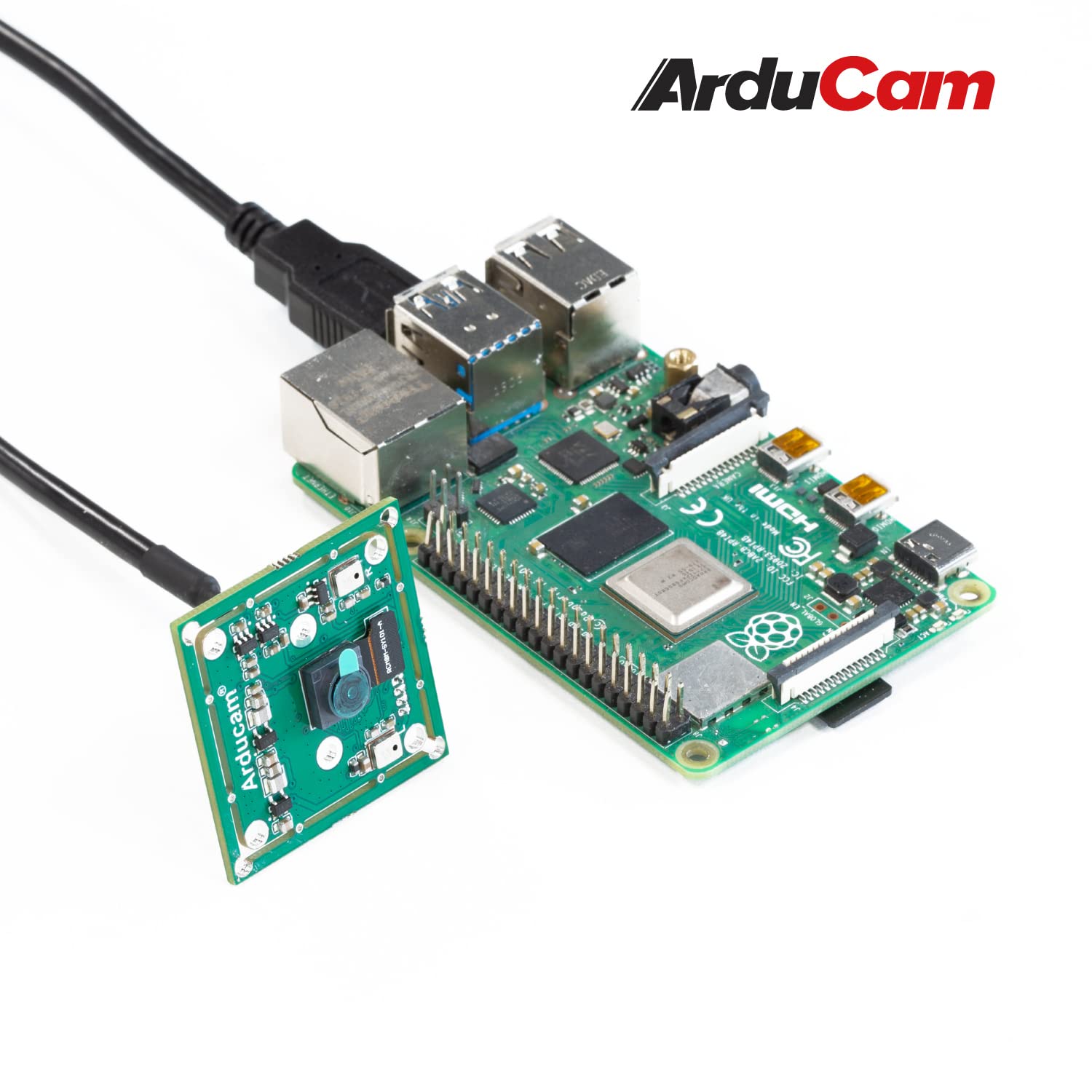 Arducam 8MP 1080P USB Camera Module for Raspberry Pi, 1/4” CMOS IMX219 Mini UVC USB2.0 Webcam Board with 1.64ft/0.5m USB Cable for Windows, Linux, Android and Mac OS