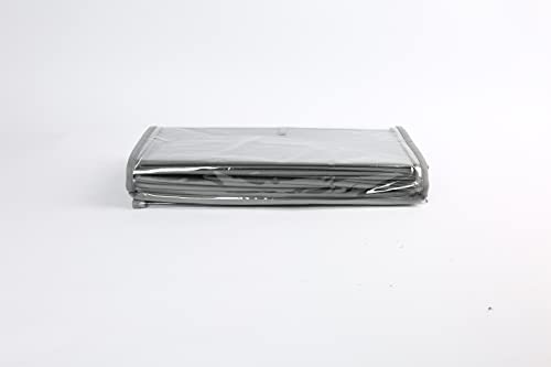 Foldable Underbed Storage Bags, Closet Organizers and storage bins, Clothes Blankets Organizer, with Clear Window and Reinforced Handles, 24β x 16β x 6", Gray, Pack of 2