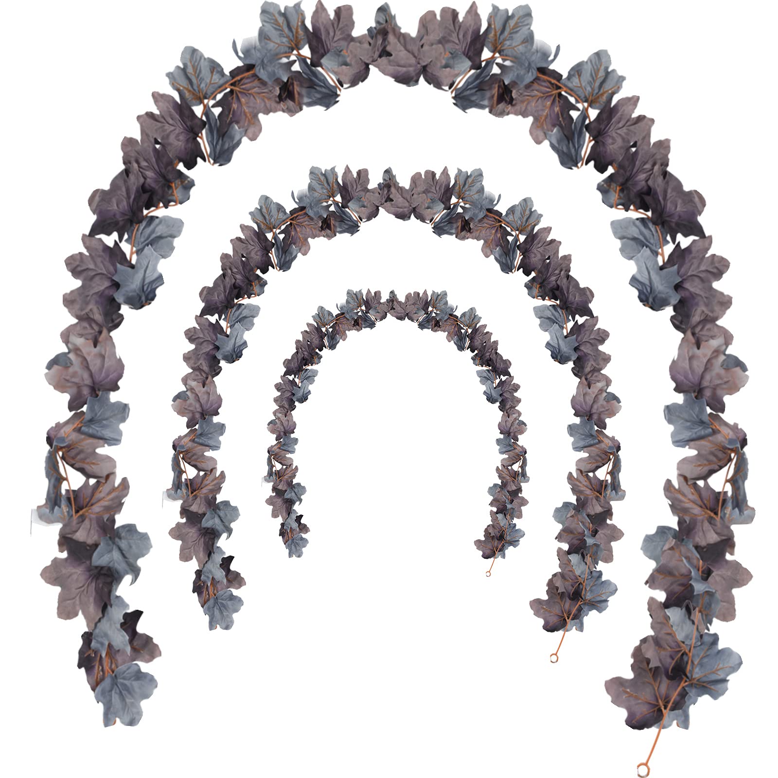 3 Pieces Maple Leaves Fall Garland 5.9 Feet Artificial Fall Leaf Garland Decorative Hanging Vines for Home Garden Party Wedding Thanksgiving Christmas Ornament