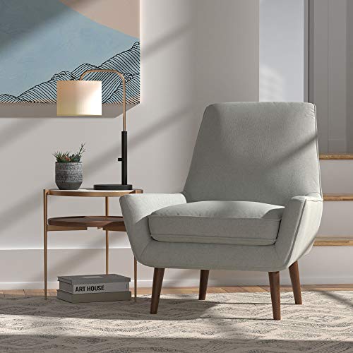 Amazon Brand β Rivet Jamie Mid-Century Modern Low Arm Accent Chair, 31"W, Chalk