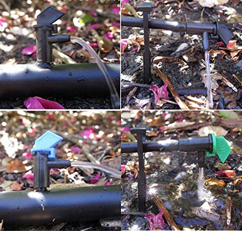 HOINCO 60 Pieces Drip Emitter, 3 Sizes Garden Flag Irrigation Dripper Emitter, Trees and Shrubs, Per Hour1 GPH, 2 GPH, 4 GPH