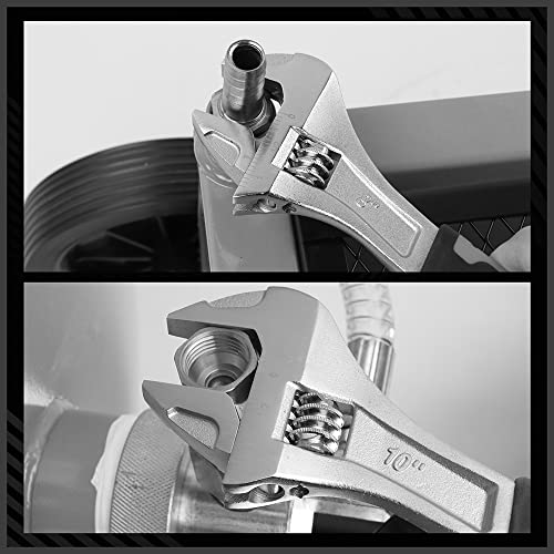 3-Piece Adjustable Wrench Set - 6-Inch 8-Inch 10-Inch - Precision Design, Durable and Corrosion-Resistant, Chrome Vanadium Steel, Anti-Slip Grips