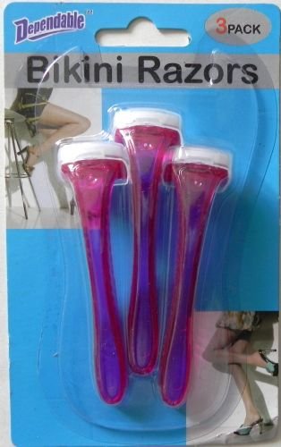 2 Packs of Bikini Razors Total 6 Pieces Ideal For a Brazilian Shave Personal Women's Ladies Bikini Shaver