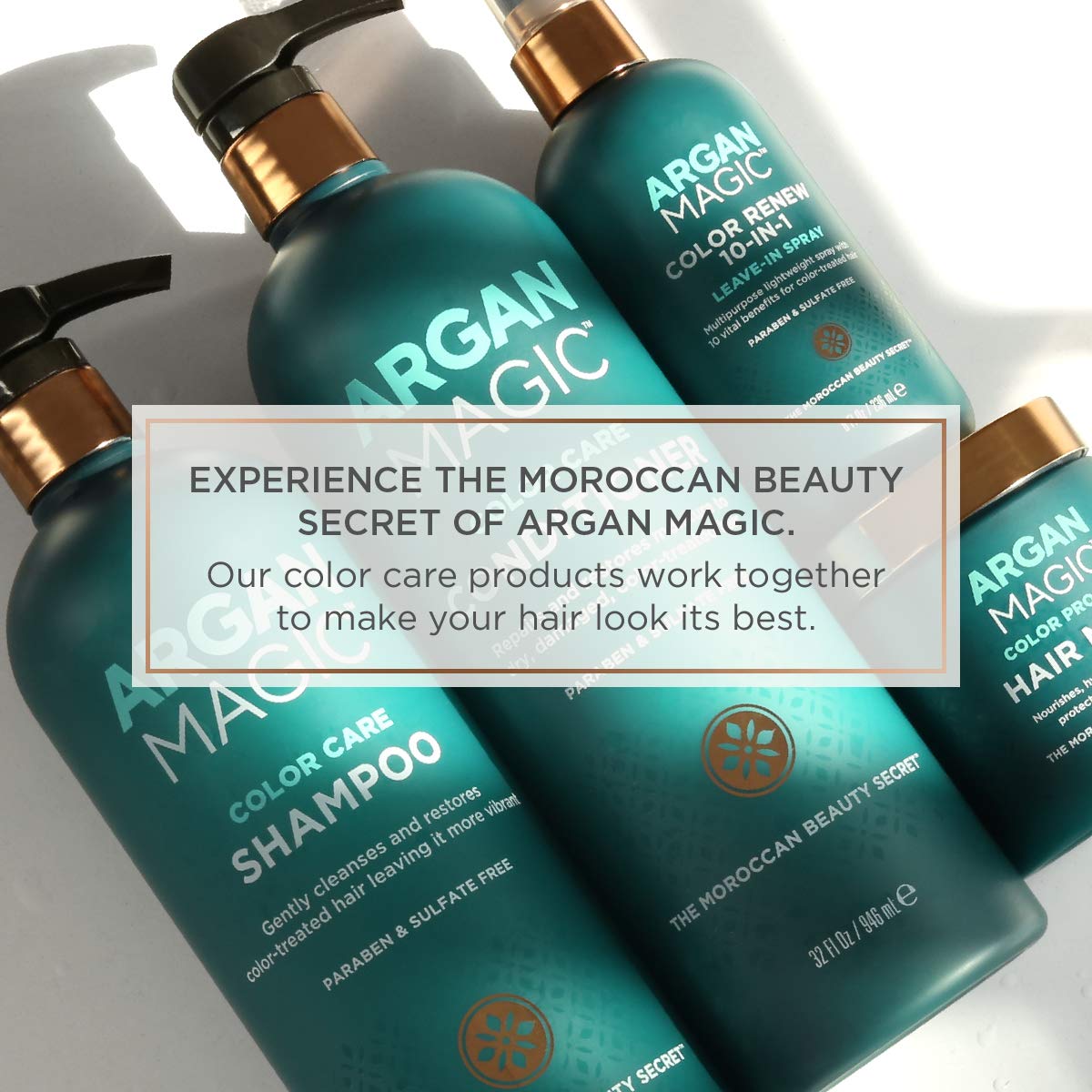 Argan Magic Color Care Shampoo β Gently Cleanses & Restores Color Treated Hair | Hydrates & Helps Color Last Longer | Infused with Keratin & Botanical Extracts | Made in USA | Paraben Free (32 oz)