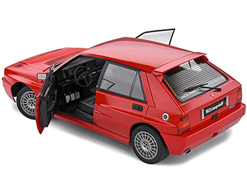 1991 Lancia Delta HF Integrale Rosso Corsa Red 1/18 Diecast Model Car by Solido S1807801