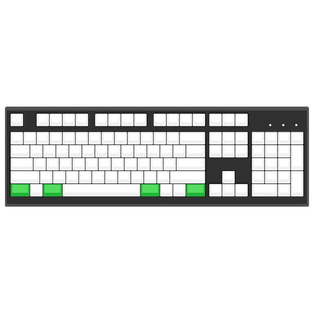 2 Pcs 1.5X R1 Backlit Set Portal Keycap Laser Carving CTRL/Win/ALT/FN Switchs OEM Profile for Most MX Mechanical Keyboards Gaming Replacement (2pcs 1.5u)