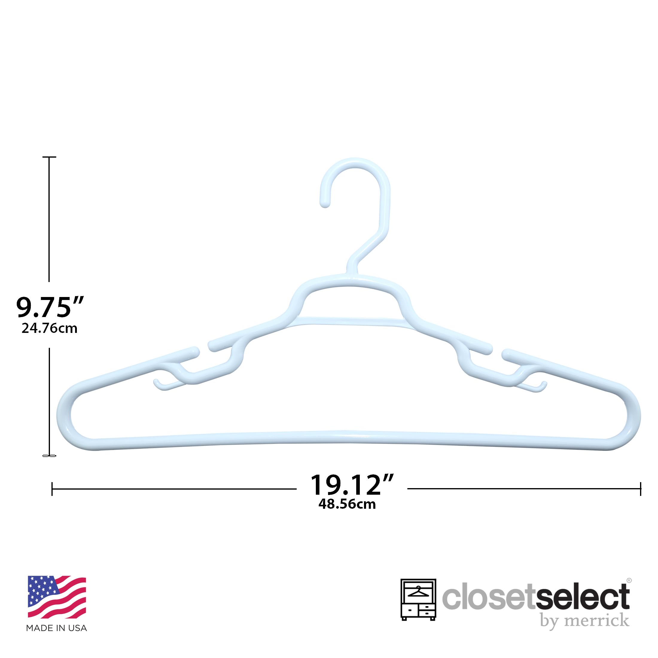 19" XL Plastic Hangers, Giant Heavy Duty Hanger, Merrick, XL Hanger, 36