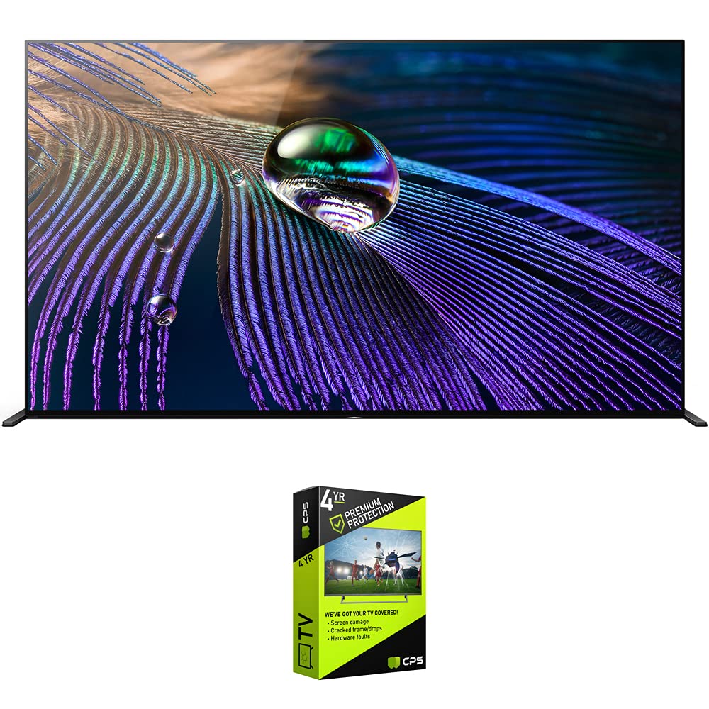 Sony XR65A90J 65 inch OLED 4K HDR Ultra Smart TV Bundle with Premium 4 YR CPS Enhanced Protection Pack
