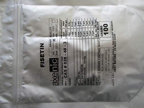 AXENIC 100 Grams Fisetin Powder CAS # 528- 48 - 3 , 98.1% , cotinus coggygria