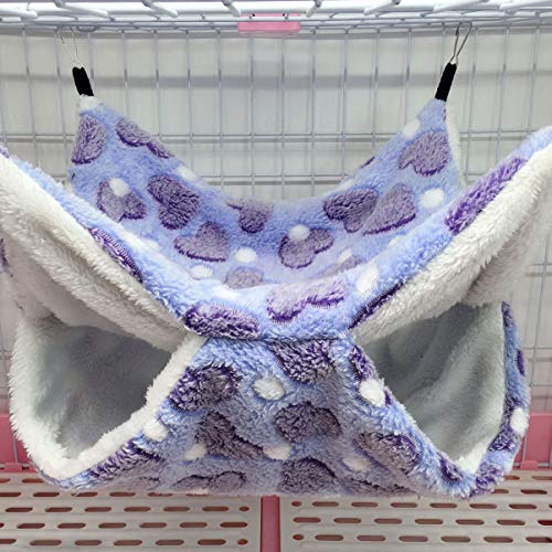 balacoo Pet Small Animal Hanging Hammock Bunk Bed for Ferret Hamster Parrot Rat Guinea Pig Mice Chinchilla Flying Squirrel Sleep Nap Sack Cage Swinging Bed Hideout