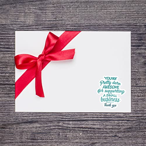 Wailozco You're Pretty Darn Awesome for Supporting - Thank You Handmade Stickers, Small Shop Stickers, Envelopes Labels for Small Business - 500 Per Roll