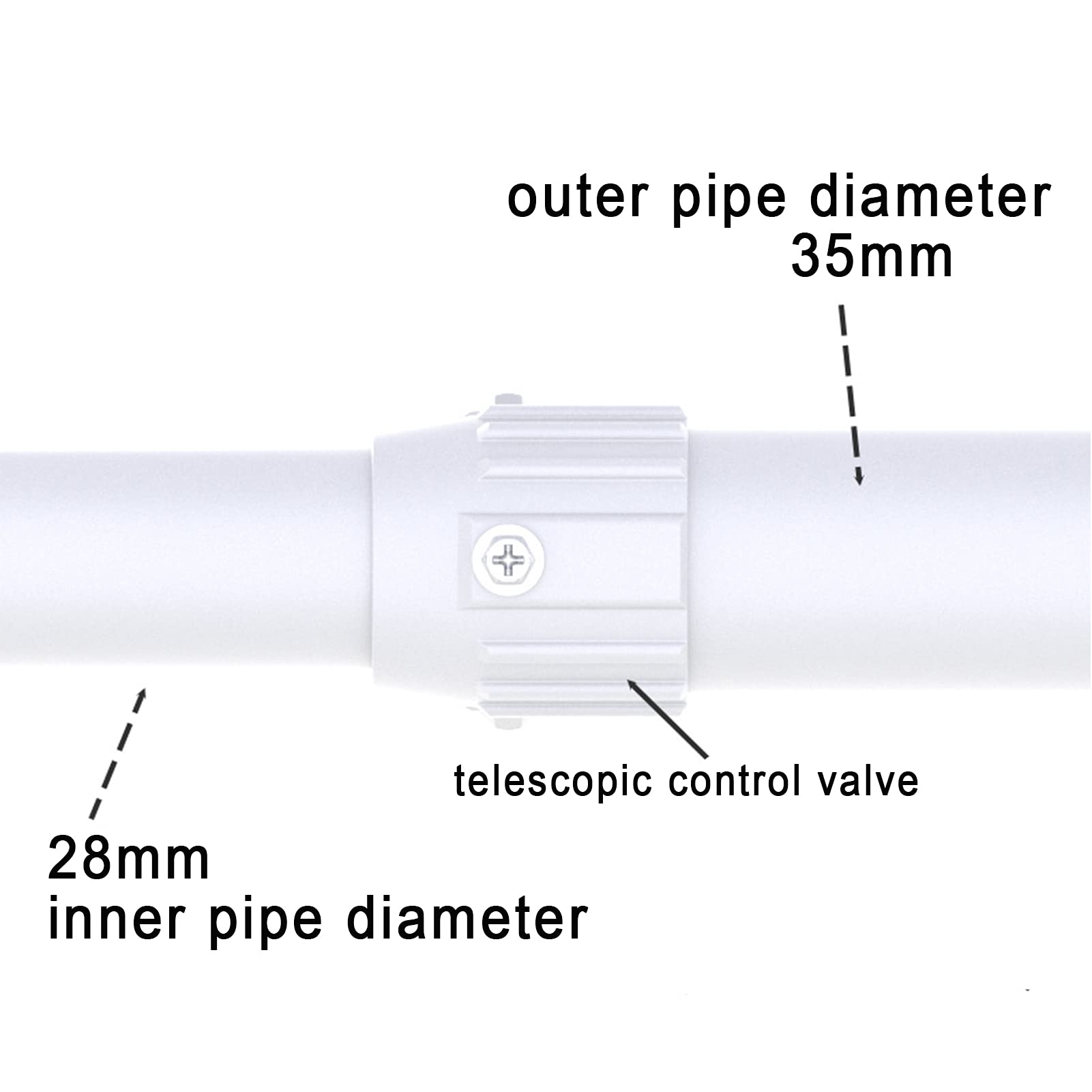 WiTi Extendable Mounting Pole for Security Surveillance Cameras,15.7-23.6 inch Adjustable Ceiling Mount Bracket for CCTV IP Camera,Solid Metal Powder Spray Coating