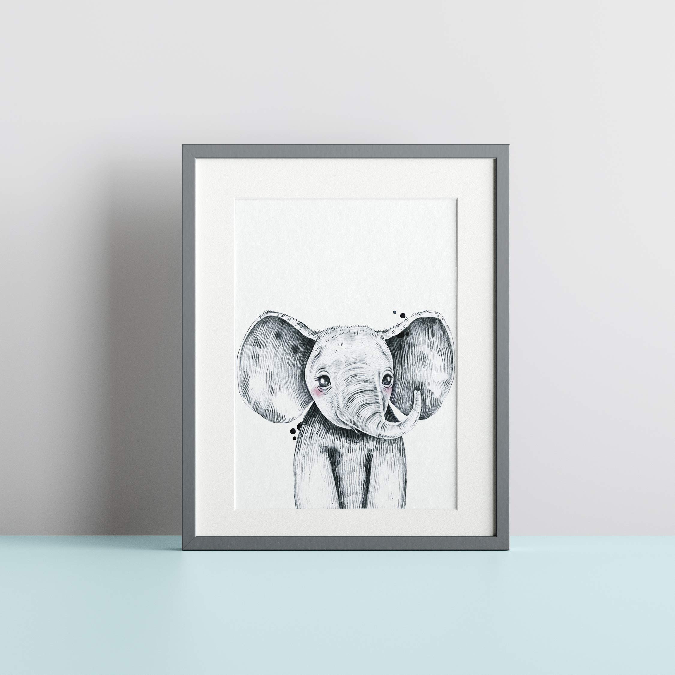 Generic Cotton Paperie Black and White Safari Nursery Decor Animals Prints Set of 6 (Unframed) Nursery Wall Decor Art (8x10),safari-babies-5-4/0