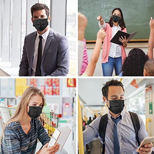 Black Face Masks 50 Pack Disposable Face Mask Disposable Masks Black Disposable Face Masks