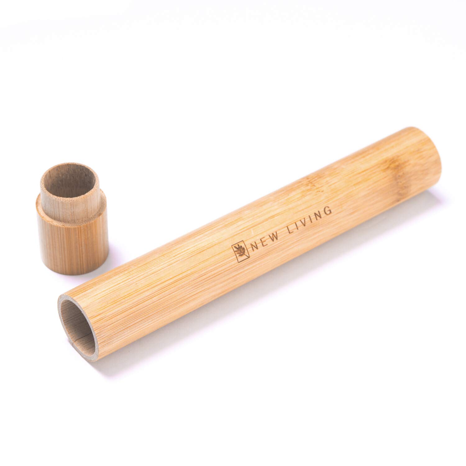 Bamboo Toothbrush Holder | Bamboo Toothbrush Carry Case | Toothbrush Case | Biodegrade Eco Product | 21cm Natural Product, Light Brown, Chinese