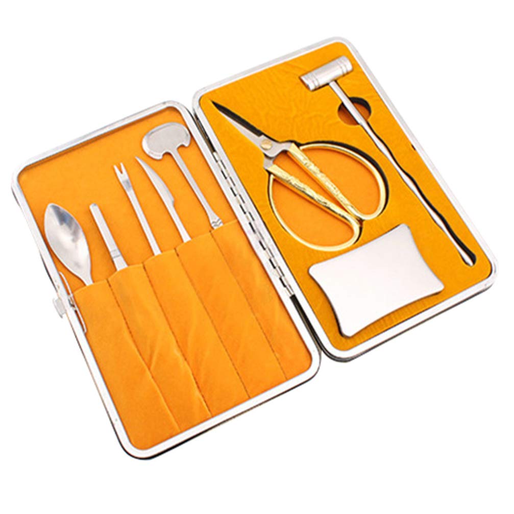 Cabilock 8pcs Seafood Tools Set Lobster Crackers and Picks Stainless Steel Seafood Forks Crab Leg Cracker Shrimp Tools Silver