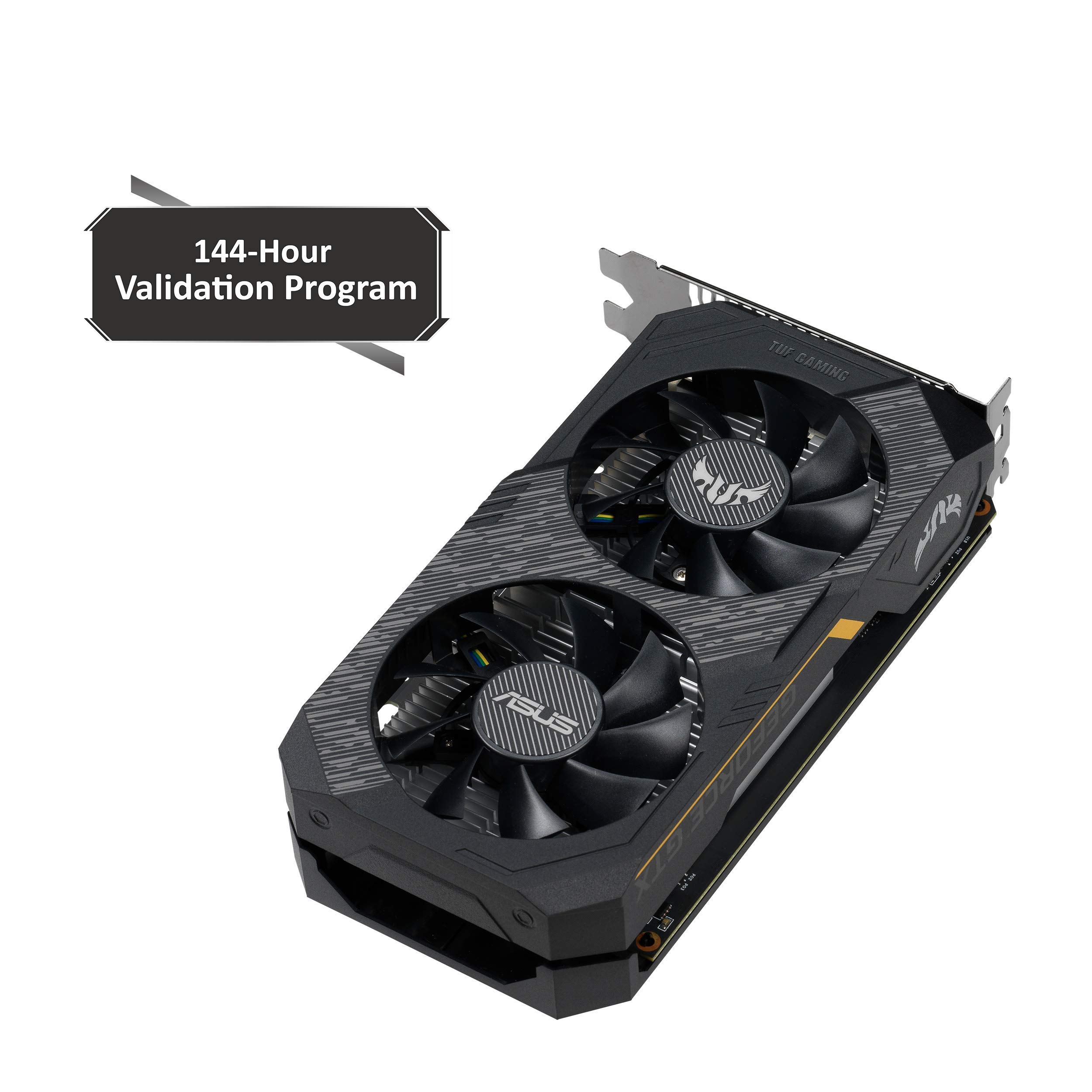 ASUS TUF Gaming NVIDIA GeForce GTX 1650 OC Edition Graphics Card (PCIe 3.0, 4GB GDDR6 Memory, HDMI, DisplayPort, DVI-D, 1x 6-pin Power Connector, IP5X Dust Resistance, Space-Grade Lubricant) (Renewed)