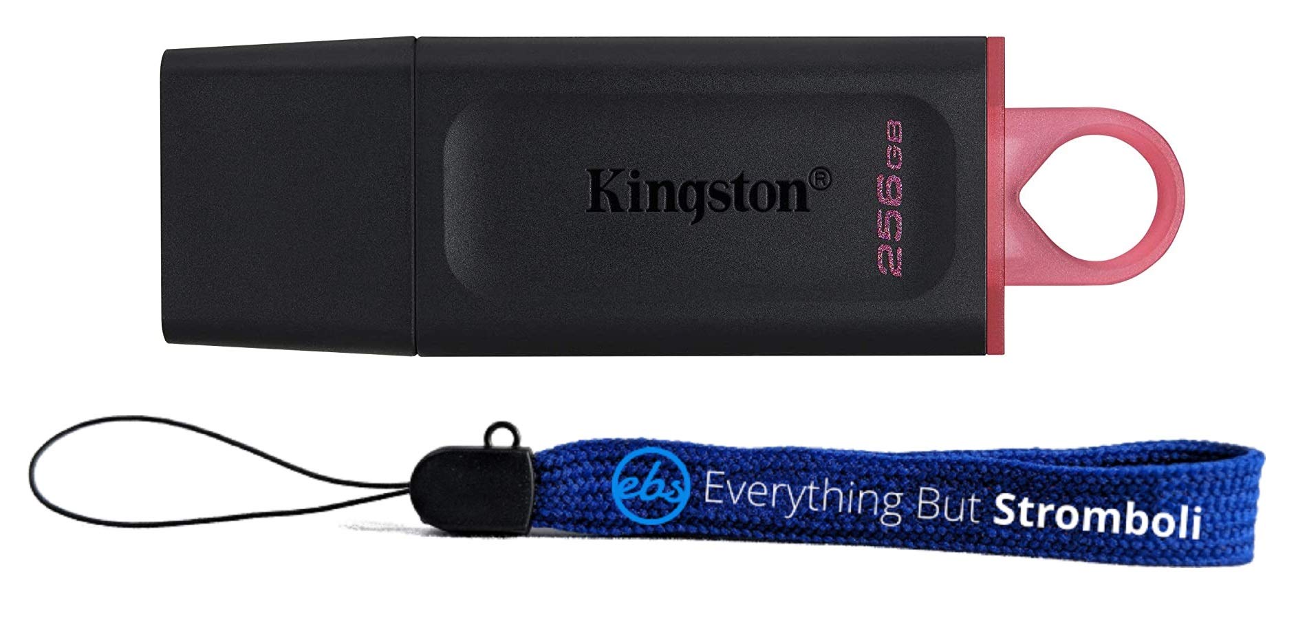 Kingston 256GB Flash Drive DataTraveler Exodia USB 3.2 High Speed 100MB/s USB for Computer (DTX/256GB) Bundle with 1 Everything But Stromboli Lanyard
