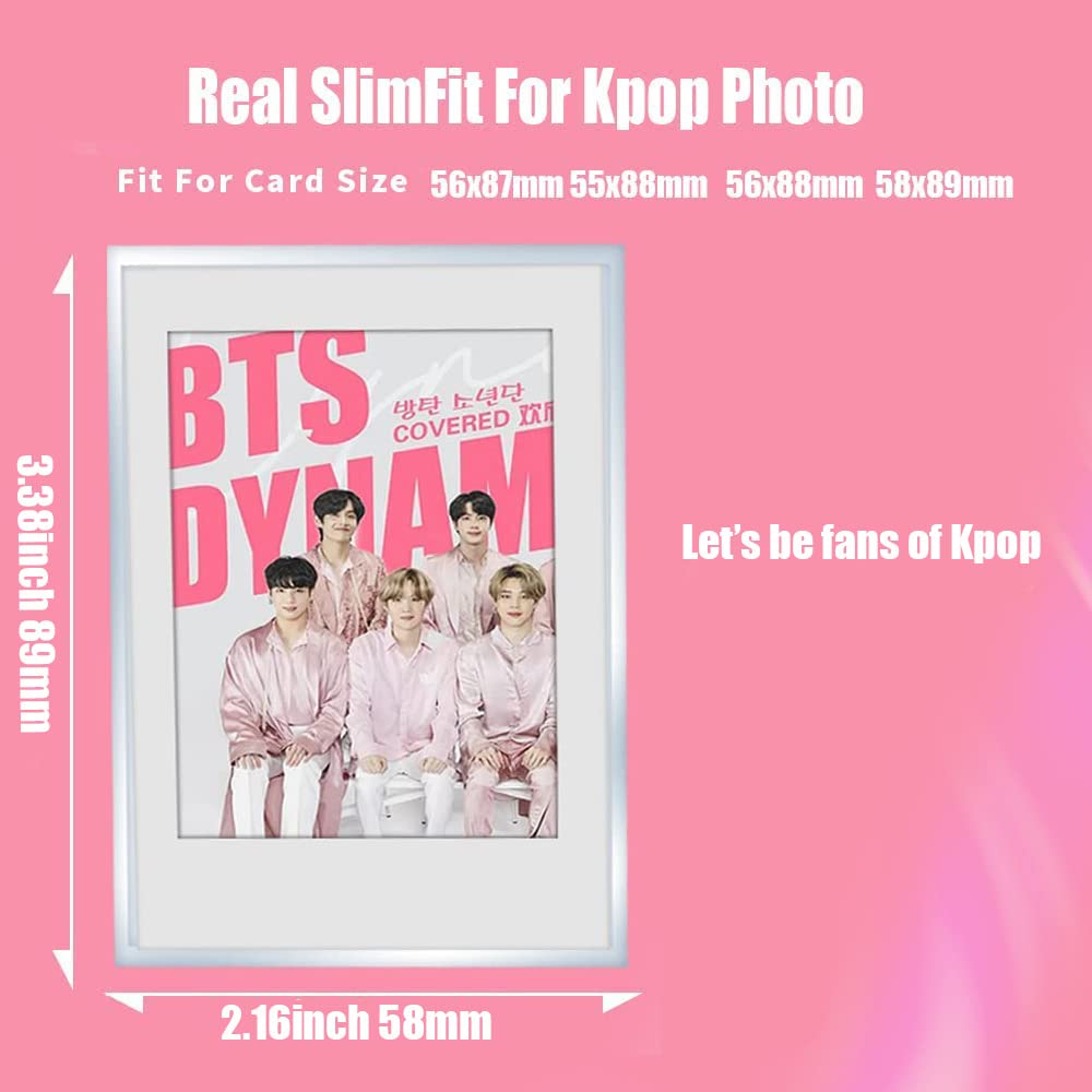 8pack Kpop Photocard Sleeves Protector 56x88mm 100 Micron Clear Card Sleeves Perfect fit Kpop Standard Size Compatible for Korean Idol Twice BTS Seventeen APINK April Blackpink