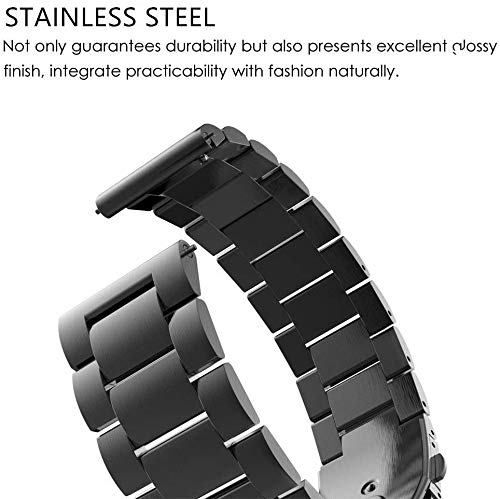 ACESTAR 2Pack Compatible with Samsung Galaxy Watch 46mm/Galaxy Watch 3 45mm bands,2Pack 22mm Stainless Steel Metal+Mesh Loop Bands for Galaxy 3 Watch Bands 45mm/Galaxy S3 Bands Men Women